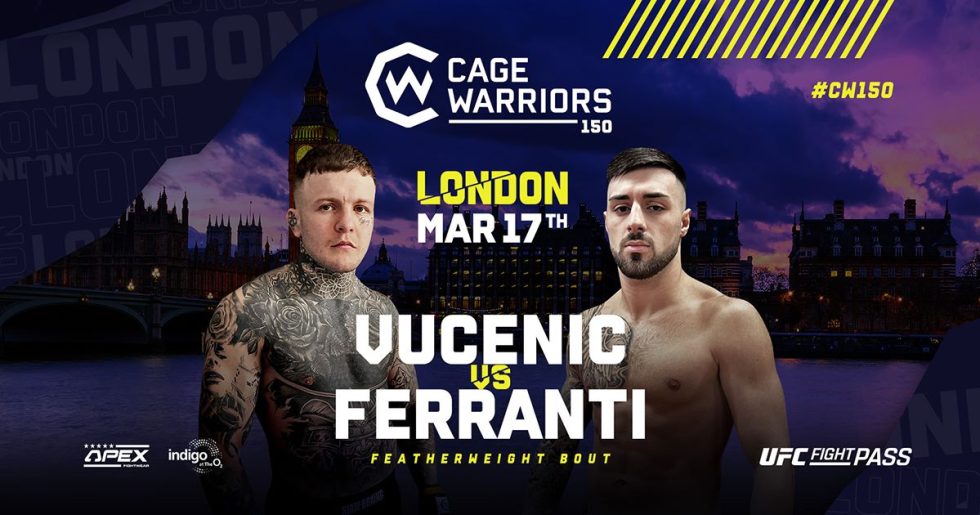 Jordan Vucenic Draws Tiziano Ferranti at CW 150 | Cage Warriors